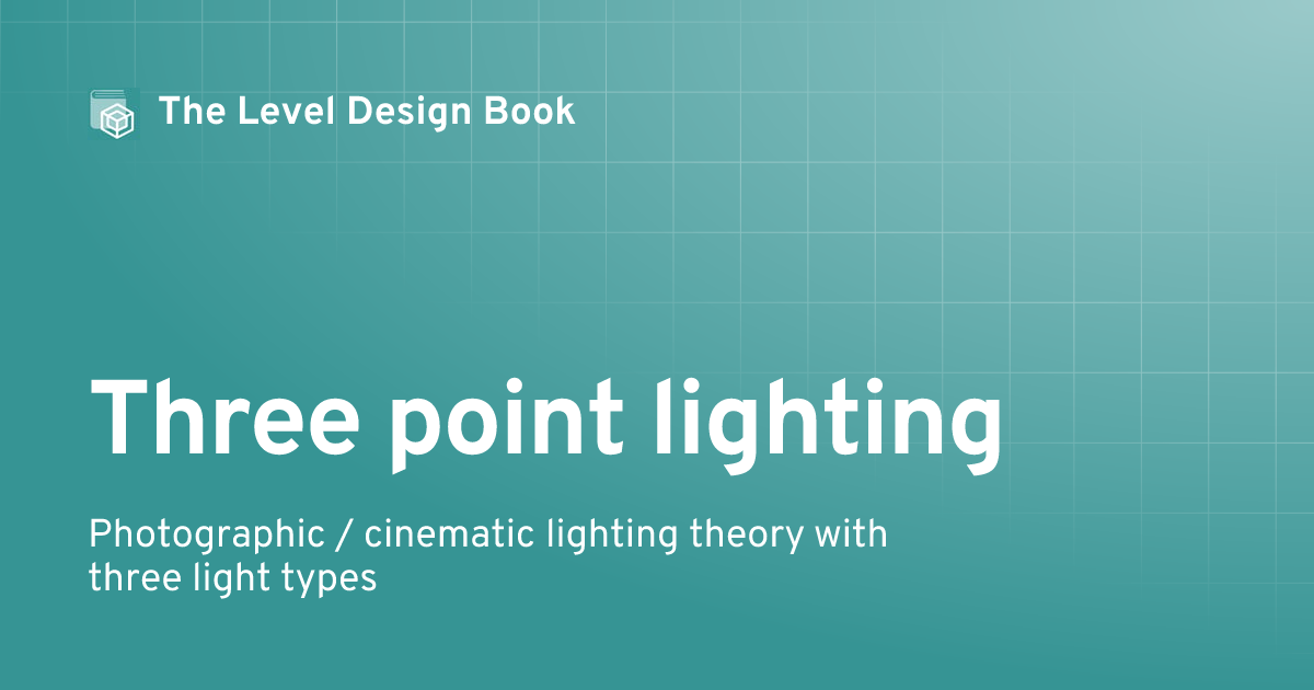 Three point lighting | The Level Design Book